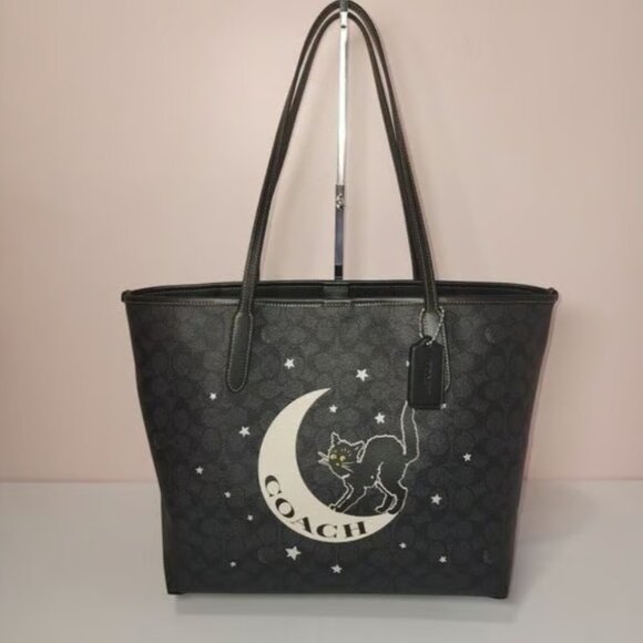 Coach | Bags | Coach Cw45 Citytote In Signature Canvas Halloween Moon ...